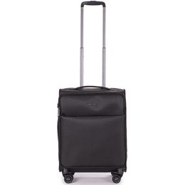 Stratic Weichgepäck-Trolley »Light + S, black« 37 l 4 Rollen Handgepäck Reisekoffer Reisegepäck TSA-Zahlenschloss black
