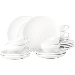 Seltmann Weiden Teeservice »Geschirr-Set, 18 Teile, Terra, klein« Tassen, Teller, Untertassen, Made in Germany, 18 Teile, für 6 Personen weiß
