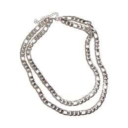 Urban Classics Edelstahlkette »Unisex Figaro Layering Necklace« silver onesize Stilvolle Halsketten für jeden Anlass