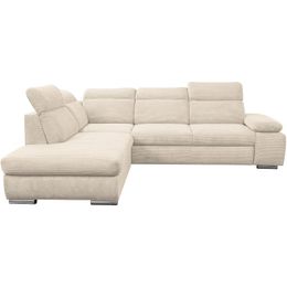WERK2 Ecksofa »Memo Alicante« Schlafsofa mit Bettkasten & verstellbaren Kopfstützen. natur