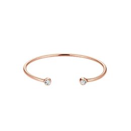 Elli Armreif »Armreif Weiß 925 Sterling Silver, mit Kristallen von Swarovski « Rosegold 17 cm Moderner Armreif offen gestaltet für Damen