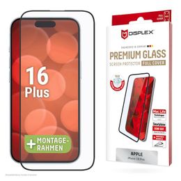 Displex Displayschutzglas »Premium Glass Full Cover« für Apple iPhone 16 Plus 1 Stk. tlg. Displayschutzfolie, Schutzfolie, Bildschirmschutz, kratz-...