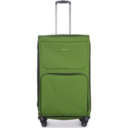 Stratic Weichgepäck-Trolley »Bendigo Light + L, green« 105 l 4 Rollen Reisekoffer großer Koffer Aufgabegepäck TSA-Zahlenschloss green
