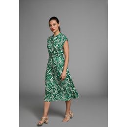 HECHTER PARIS Midikleid mit Knopfleiste und Bindetaille gr&uuml;n-floral-gemustert 38 - N-Gr N-Gr 38 Feminines Midikleid f&uuml;r einen eleganten Look