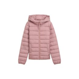 Tom Tailor Denim Damen Lightweight Steppjacke mit Kapuze, rosa, Uni, Gr. XXL