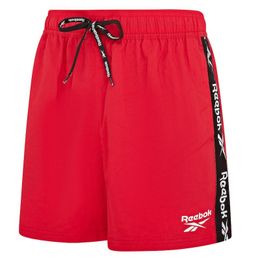 Reebok Badeshorts »Duke« mit Kordelzug und elastischem Bund, mit Logo, atmungsaktiv, basic red S - N-Gr N-Gr S Badehose von Reebok