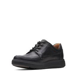Clarks Schnürschuh »Un Abode Ease«, Slipper, Schnürschuh im Monochromen Look Black Leather 47 47 Clarks Schnürschuh aus Leder