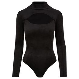 Urban Classics Body »Damen Ladies Velvet Cut-Out Turtleneck Body« black S - US-Größen US-Größen S Bodies für vielseitige Looks