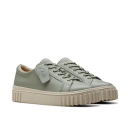 Clarks Schnürschuh »Mayhill Walk«, Sneaker, Plateausneaker mit modischer Laufsohle Light Green Leather 37 37 Sneaker mit Schnürverschluss für...