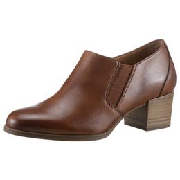 Tamaris Hochfrontpumps &raquo;Oceana&laquo;, Blockabsatz, Businessschuh, Schlupfschuh mit Stretcheins&auml;tzen cognac used 42 42 Hochfrontpumps in bequemer Schuhweite