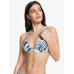 Quiksilver Bandeau-Bikini-Top &raquo;Womens&laquo; Dark Denim Zebradelia S - Cup B Cup B S Das Hauptmaterial besteht aus ECONYL , einem...