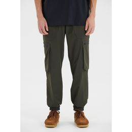 Sweathose SOS "Salonga M", Herren, Gr. XL, US-Größen, schwarz (schwarz, grün), 92% Nylon, 8% Elasthan, unifarben, lang, Hosen, mit elastischem 4-Wege-Stretch
