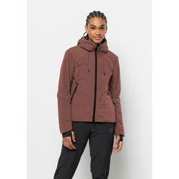 Jack Wolfskin Fahrradjacke »BIKE COMMUTE INS JKT W« mitKapuze wild-ginger XS (34) XS (34) 2 hochgestellte Hüfttaschen, 1 Rückentasche