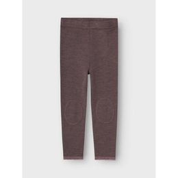 name it Leggings »NMFWANG WOOL NEDDLE LEGGING SOLID NOOS« aus reiner Merinowolle Sparrow 92 - N-Gr N-Gr 92 Leggings von name it für Mädchen