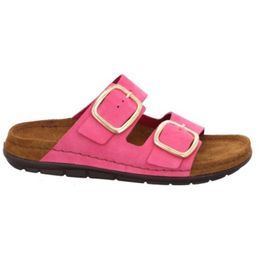 Rohde Pantolette »Rodigo«, Keilabsatz, Sommerschuh, Hausschuh mit komfortablem Softfußbett pink 40 40 Pantolette mit breiten Riemchen und edlen...