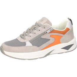 Waldläufer WALDLÄUFER Sneaker »H-JACK«, Schnürschuh, Freizeitschuh in Komfortweite H (= sehr weit) hellgrau-orange 11,5 (46,5) 11,5 (46,5) Sneaker mit...