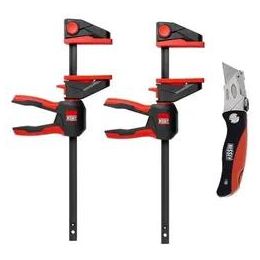 Bessey Aktion-Set 2x Einhandzwinge EZ360-30 x 1x Klappmesser DBKPH-EU
