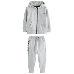 Baker by Ted Baker Set: Jogginganzug und Kapuzenjacke Jungen Größe 110 graumeliert / schwarz
