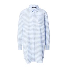 Nasty Gal Bluse 'Gingham' Damen Gr&ouml;&szlig;e 40 hellblau / wei&szlig; Winterkleid