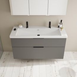 Burgbad Eqio Schrank mit Keramik-Waschtisch, 2 Ausz&uuml;ge, SEYR123F6584C0001G0200,