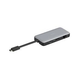 Digitus 7-Port Travel Docking Station, Dockingstation grau/schwarz, USB-C