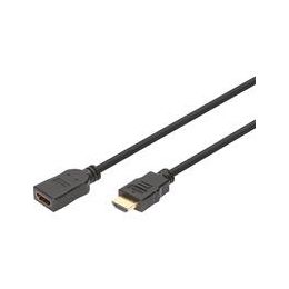Digitus HDMI High Speed mit Ethernet Verl&auml;ngerungskabel schwarz, 5 Meter