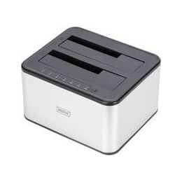 Digitus Dual SATA HDD Docking Station, Dockingstation silber/schwarz, USB 3.0, 2,5"/ 3,5"