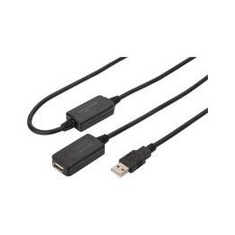 Digitus Aktives USB 2.0 Verl&auml;ngerungskabel, 20 Meter schwarz, Repeater Kabel