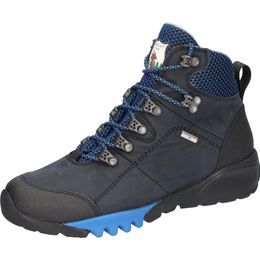 Waldläufer Trekkingschuh WALDLÄUFER "H-AMIATA", Damen, Gr. 7,5 (41), schwarz (dunkelblau, schwarz), Gummi, Nubukleder, Textil, Schuhe, Outdoorboots, Schnürboots, TEX-Membran, Bequemweite H (=sehr weit)
