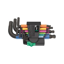 Wera Winkelschl&uuml;sselsatz 950/9 Hex-Plus Multicolour 2, metrisch, BlackLaser, 9-teilig (05133164001)