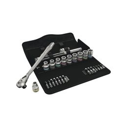 Wera 8100 SC 8 Zyklop Metal-Knarrensatz, Umschalthebel, 1/2"-Antrieb, 28-teilig, metrisch (05004078001)