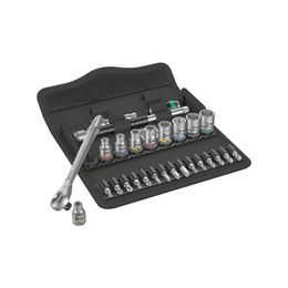 Wera 8100 SA 7 Zyklop Metal-Knarrensatz Durchsteckvierkant, 1/4"-Antrieb, metrisch, 28-teilig (05004017001)