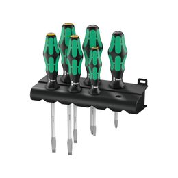 Wera 334/355 SK/6 Schraubendrehersatz Kraftform Plus Lasertip + Rack, 6-teilig (05007681001)