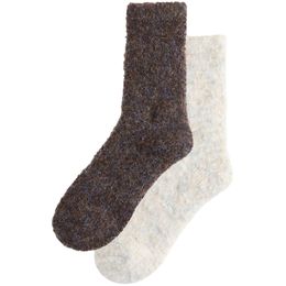 next Socken Damen Gr&ouml;&szlig;e 36/41 ecru / dunkelbraun