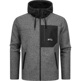 Ragwear Fleecejacke 'Brodney' Herren Gr&ouml;&szlig;e XXL dunkelgrau / schwarz
