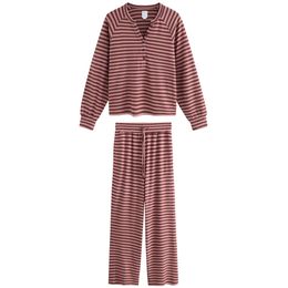 next Pyjama Damen Gr&ouml;&szlig;e S rosa / burgunder Winterkleid