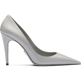 Prada Hohe Schuhe - Prada Brushed Leather Pumps - Gr. 36,5 (EU) - in Grau - für Damen