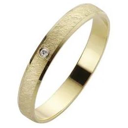Trauring Firetti "Schmuck Geschenk Gold 375 Hochzeit Ehering Trauring "LIEBE" Gr. 22, gold (gelbgoldfarben), Fingerringe, Damen, 22, 0,01 SI = kleine Einschl&uuml;sse mit Brillant, Gelbgold 585, 3mm, Trauring, Made in Germany, wahlweise mit oder ohne Brillant