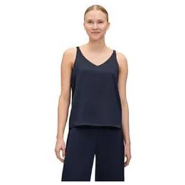 Satinbluse Vera Mont "Damen mit V-Ausschnitt", Damen, Gr. 34, blau (night sky), Satin, Obermaterial: 100% Polyester; Futter: 100% Polyester; Futter2: 100% Polyester, festlich, l&auml;ssig geschnitten normal, V-Ausschnitt, Blusen