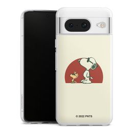 DeinDesign Google Pixel 8 Handy Silikon H&uuml;lle Case transparent Handyh&uuml;lle Snoopy Kindheit Official Licensed Product Silikon Case