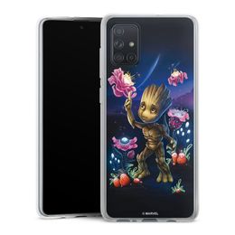 DeinDesign Galaxy A71 Handy Silikon H&uuml;lle Case transparent Handyh&uuml;lle Baby Groot Marvel Guardians Of The Galaxy Silikon Case