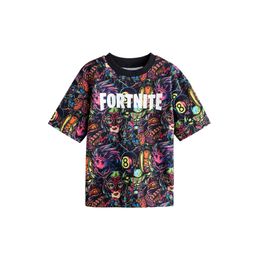 next T-Shirt 'Fortnite' Jungen Gr&ouml;&szlig;e 116 lila / dunkelorange / schwarz / wei&szlig;