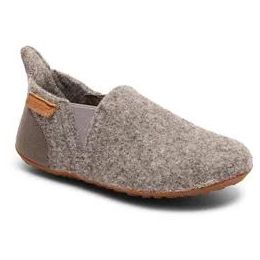 Hausschuh bisgaard "sailor wool", M&auml;dchen, Gr. 34, grau (hellgrau), Leder, Wolle, Schuhe Hausschuh, Kindergartenschuh mit Lammwolle, Gr&ouml;&szlig;enschablone zum Download