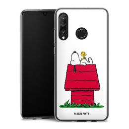 DeinDesign Huawei P30 Lite Handy Silikon H&uuml;lle Case transparent Handyh&uuml;lle Snoopy Peanuts Official Licensed Product Silikon Case