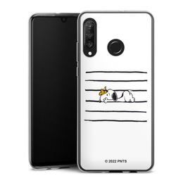 DeinDesign Huawei P30 Lite Handy Silikon H&uuml;lle Case transparent Handyh&uuml;lle Snoopy Dog Peanuts Silikon Case