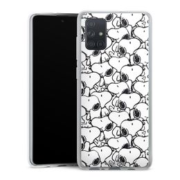 DeinDesign Galaxy A71 Handy Silikon H&uuml;lle Case transparent Handyh&uuml;lle Peanuts Snoopy Muster Silikon Case
