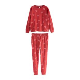 next Pyjama Damen Gr&ouml;&szlig;e XXL/XXXL rot / wei&szlig; Winterkleid