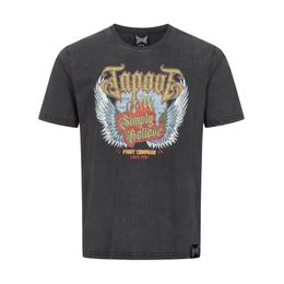 Tapout T-Shirt 'Dellano' Herren Gr&ouml;&szlig;e L limone / grau / hellrot / wei&szlig;