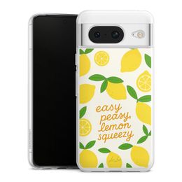 DeinDesign Google Pixel 8 Handy Silikon H&uuml;lle Case transparent Handyh&uuml;lle Lemon Statement Spruch Silikon Case