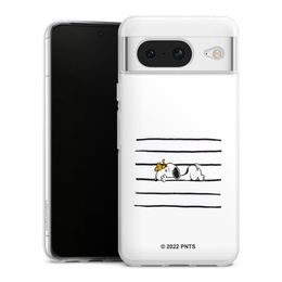 DeinDesign Google Pixel 8 Handy Silikon H&uuml;lle Case transparent Handyh&uuml;lle Snoopy Dog Peanuts Silikon Case